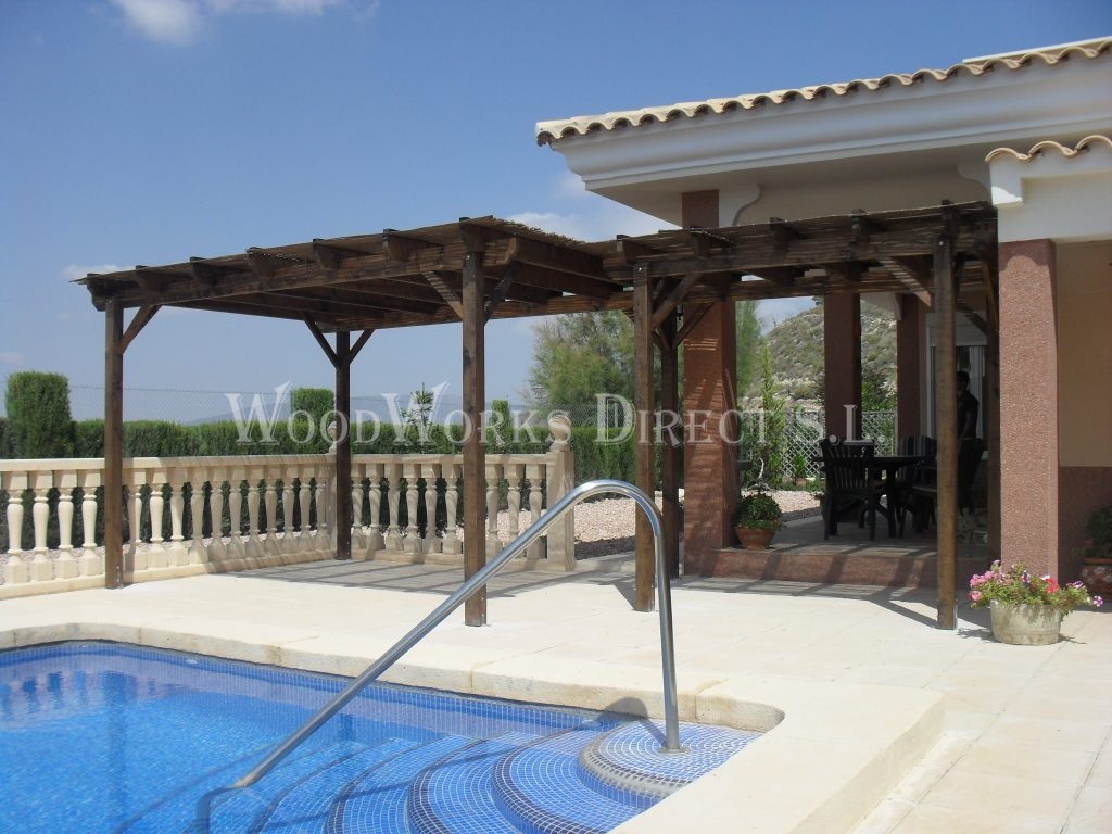 Pergola with Bamboo & Battens - Encebras, Pinoso | 211 | Woodworks Direct