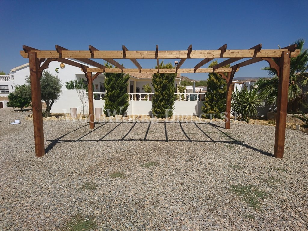 6m x 4m chunky pergola in Albox area | 874 - Woodworks Direct