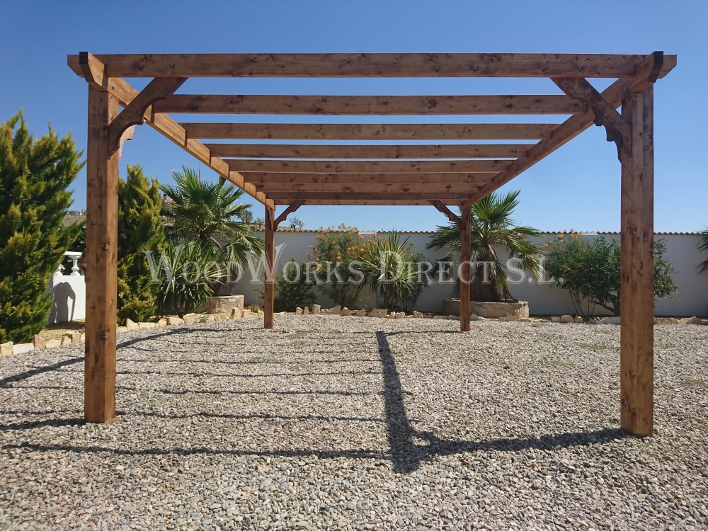 6m x 4m chunky pergola in Albox area | 874 - Woodworks Direct